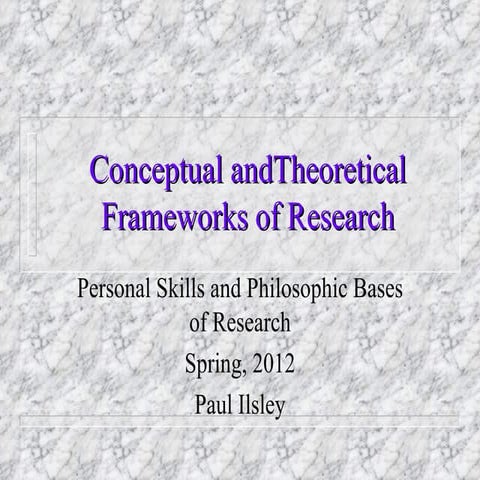 Conceptual and interpretive frameworks | PPT