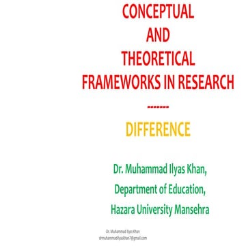 Conceptual and theoretical frameworks difference | PPT