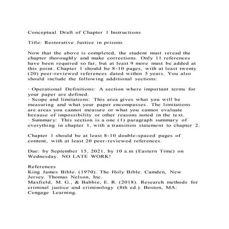 Conceptual Draft of Chapter 1 InstructionsTitle Restorative J | DOCX