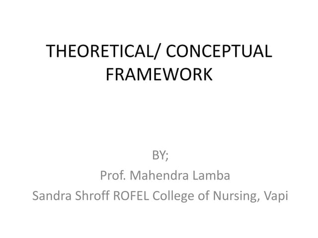 Conceptual Framework in Qualitative Research | PPTX
