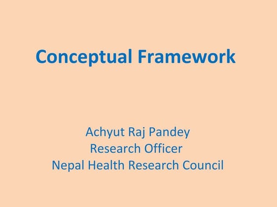 Unit 7 Theoritical And Conceptual Framework Pptx