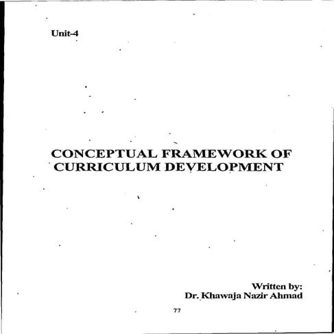 conceptual framework of Curriculum Unit 4 | PDF