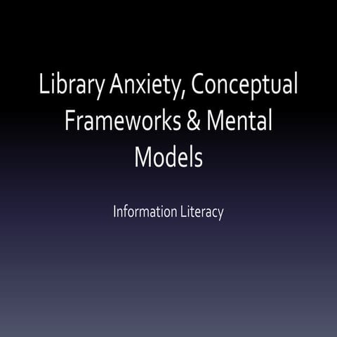 Library Anxiety | PDF