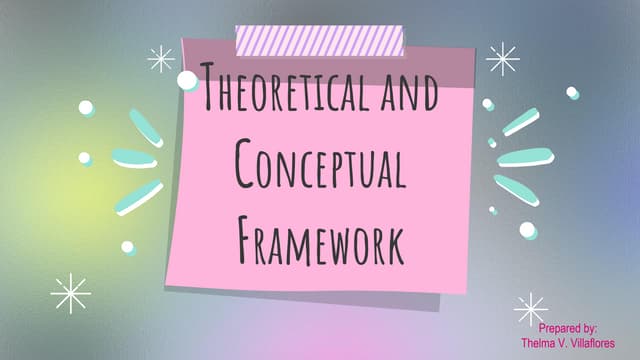 Conceptual Framework in Qualitative Research | PPTX