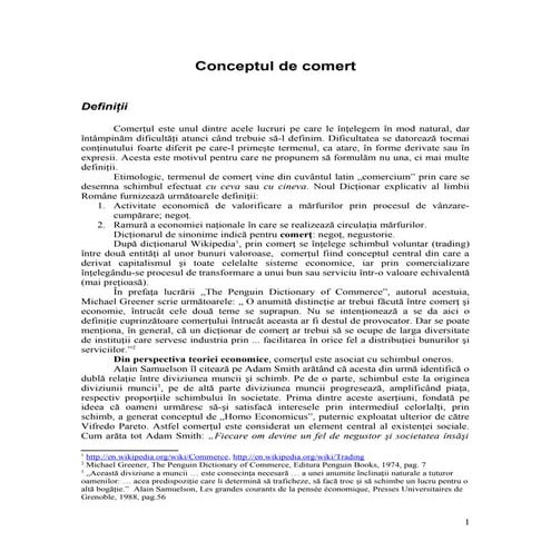 Conceptul de comert | DOC