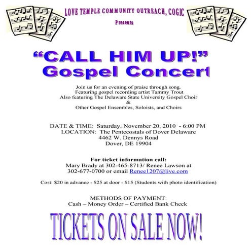Concert Church Announcement | DOC