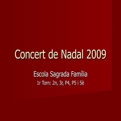 Concert De Nadal 2009 Nou | PPS