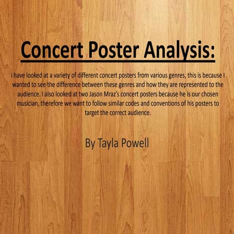 Concert Poster Analysis | PPTX