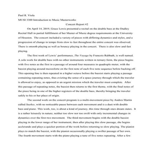 Writing sample - music | PDF