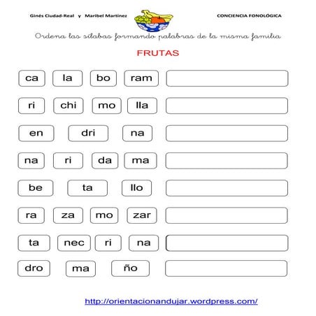 Conciencia fonologica-de-palabras-frutas-3 | PDF