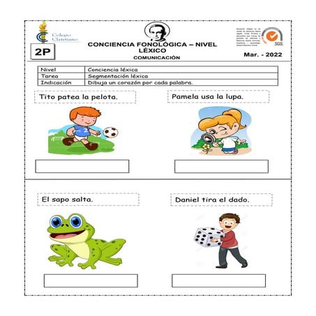 CONCIENCIA LÉXICA 2.pdf Identificación de palabras en una oración | PDF