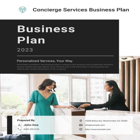 Concierge Services Business Plan | PDF | Business Accounting & Finance ...