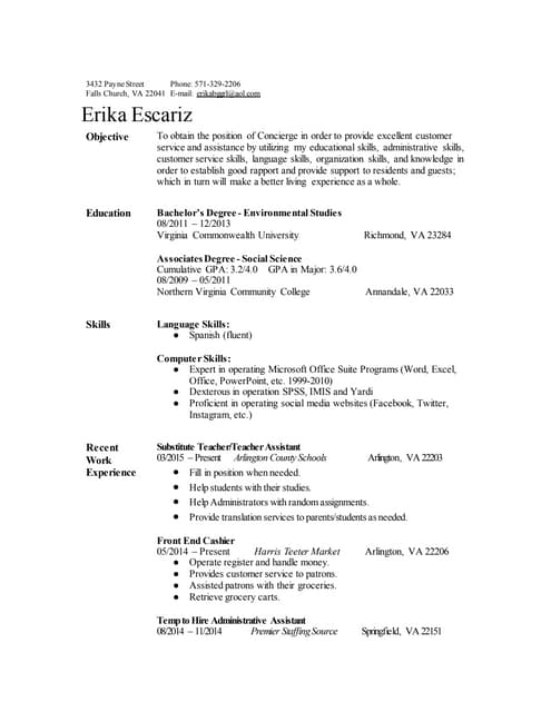 CASSANDRA WOODS Resume | PDF