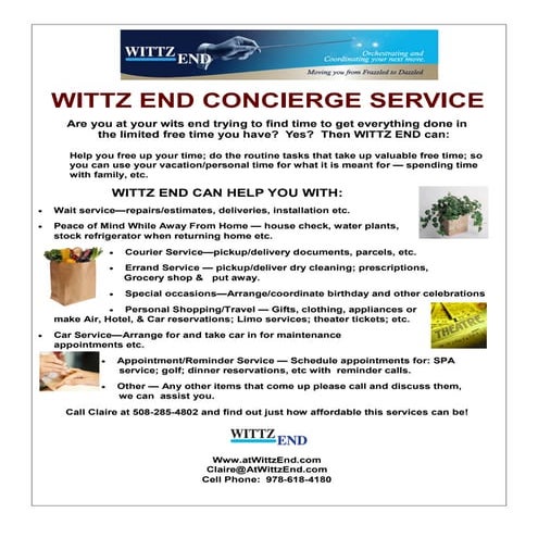 Concierge Service Flyer | PDF | Grocery Shopping | Shopping