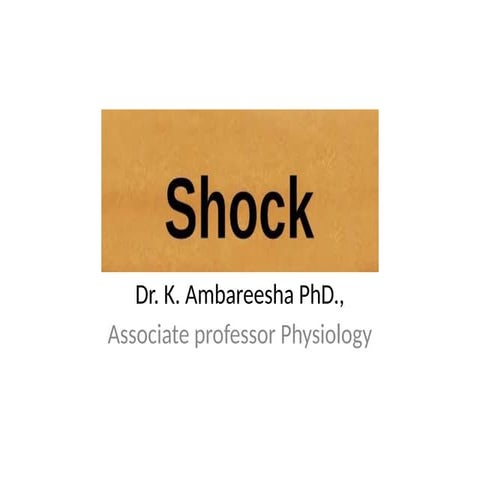 concised shock and rs.pptx by Dr. K. Ambareesha | PPTX