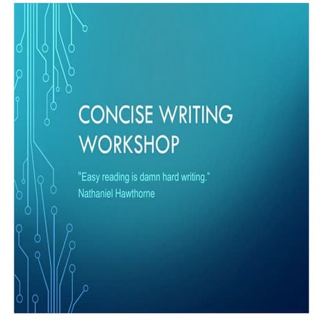 Concise Writing Workshop | PDF