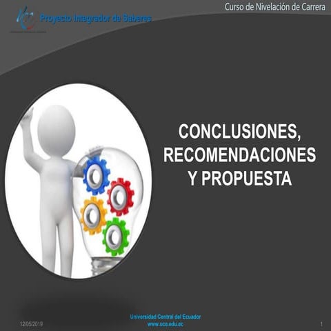 Conclusiones recomendaciones | PPTX