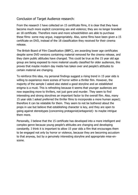 Target audience conclusion | PPT