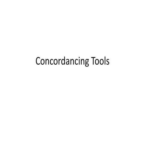 Concordancing 1 | PPT