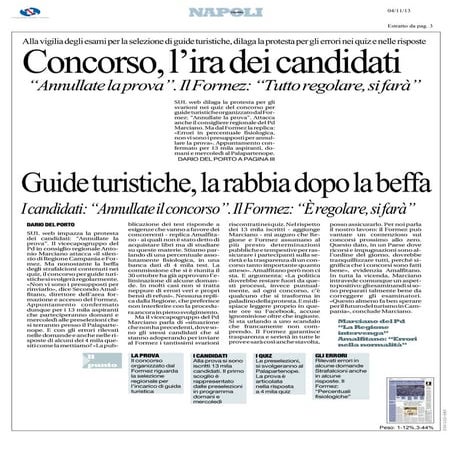 Rassegna stampa su concorso guida turistica | PDF