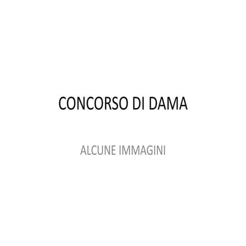 Concorso di dama | PPT