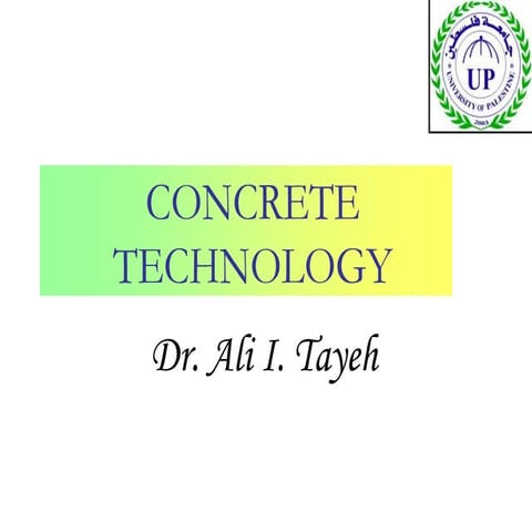 concrete technology lecture notes for BTech students | PPT