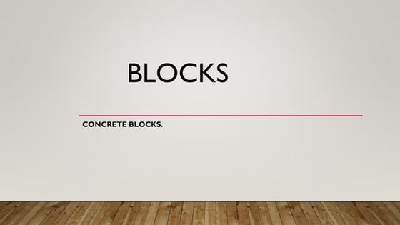BT 1: Concrete Hollow Blocks | PDF