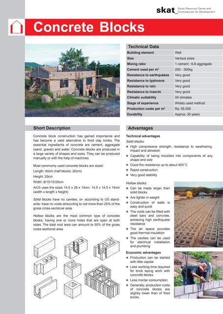 concrete block properties & types | PDF | Civil Engineering Industry ...