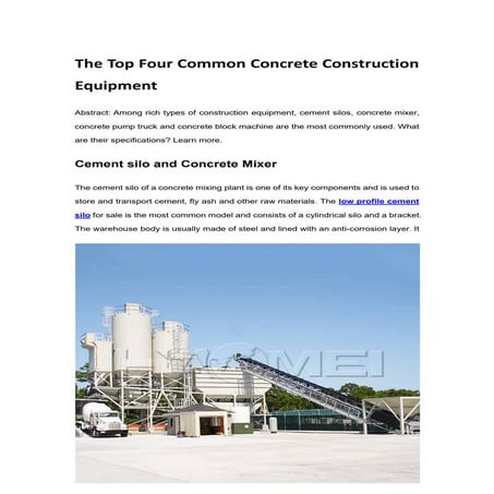 Model 275 Cemco Concrete Plant | PDF