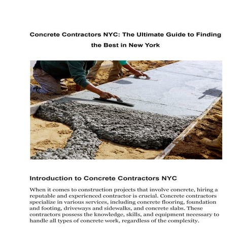 Concrete Contractors NYC_ The Ultimate Guide to Finding the Best in New ...