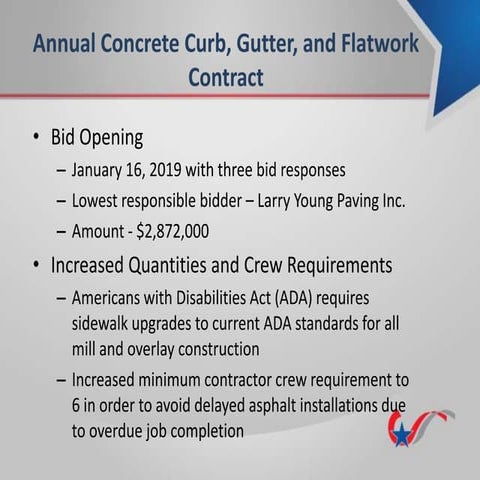 Concrete Curb, Gutter and Flatwork Contract | PPT