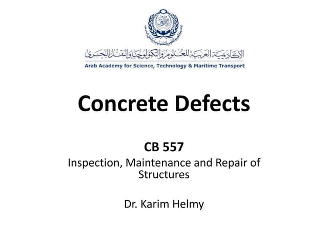 Concrete Defects Pdf