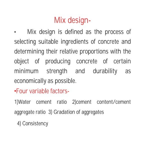 Concrete mix design | PDF