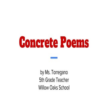 Concrete Poems | PPT