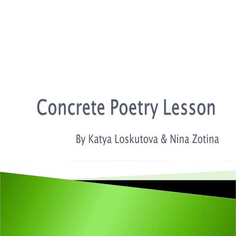 Concrete poetry lesson | PPT
