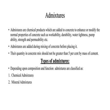 concrete technology presentation(Admixtures).pptx