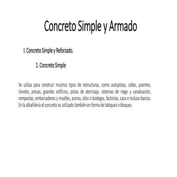 Concreto simple y armado | PPTX