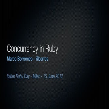 Concurrency In Ruby Key Programming Languages Computing 7055