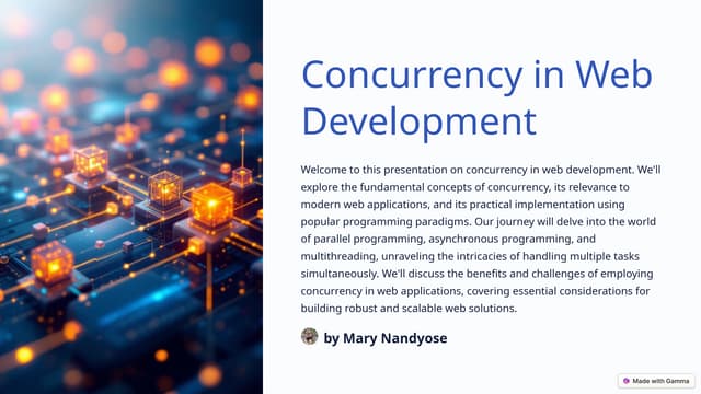 Concurrency In Web Development In Relation To Parallel Programming 1pptx