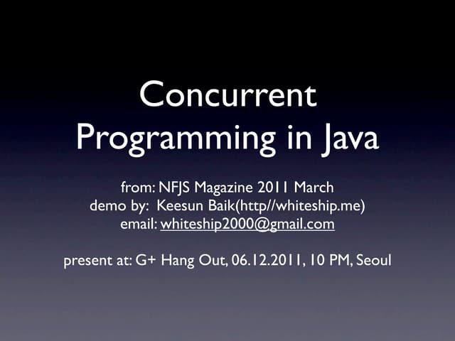 Concurrency Programming Ppt 9982