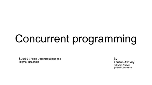 Concurrent Parallel Programming Ppt 5294