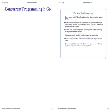Concurrent Programming In Go Basics And Programming Ppt