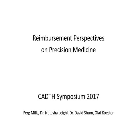 C2 Reimbursement Perspectives on Precision Medicine | PPTX | Lung and ...