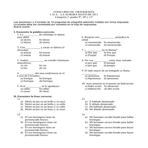 Lista De Concurso De Ortografía De Primer Grado 11 Ideas De Concurso
