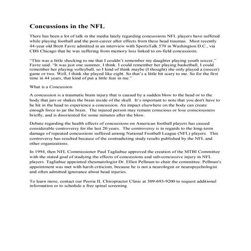 Concussions in the nfl | PDF