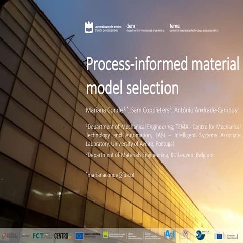 Process-informed material model selection | PPTX