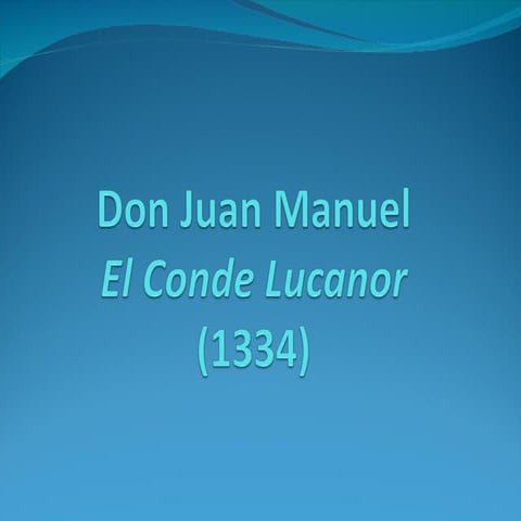 El conde lucanor | PPT