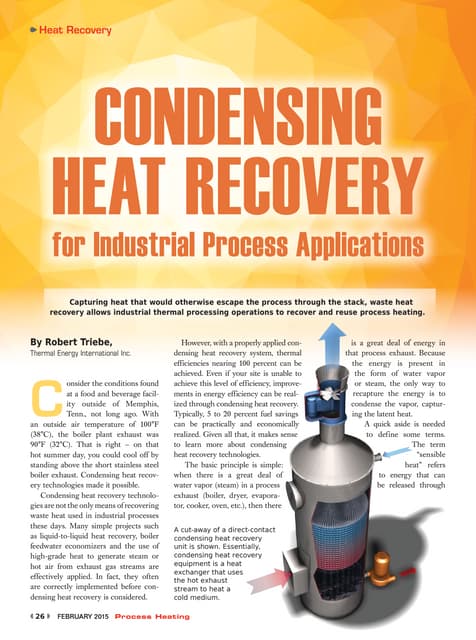 A compressed air & gas institute q&a session heat recovery from ...