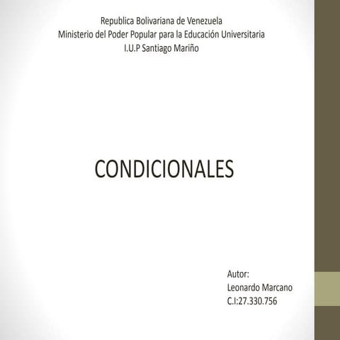 Condicionales. Inglés | PDF
