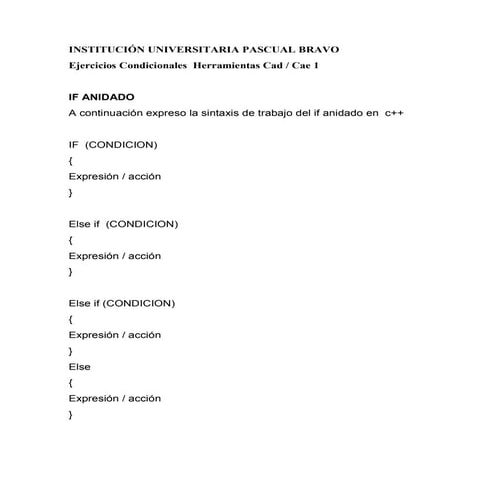 Condicionales cad cae 1 | PDF